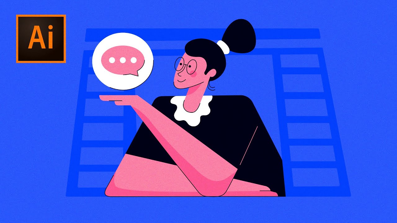 Illustrator Tutorial: Flat Illustration Character Design Process