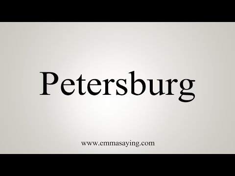 How To Say Petersburg