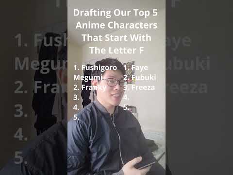 Drafting Our Top 5 Anime Characters That Start With the Letter F #anime #shorts