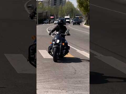 Riding around the city on a Suzuki Boulevard M109R.