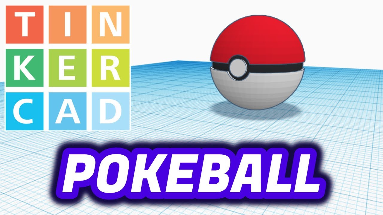 POKEBALL | How to make | Cómo hacer | - Tinkercad 3D Design