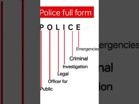 Police full form/full form of police/in english #english #shorts