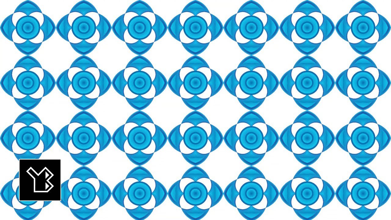 Pattern Blue Colored Flowers created with Adobe Illustrator