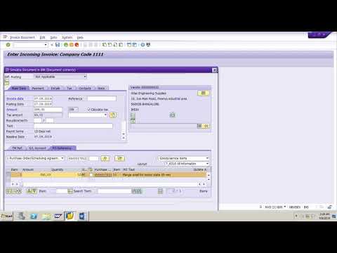 How to Post Invoice for a Purchase Order in SAP MM