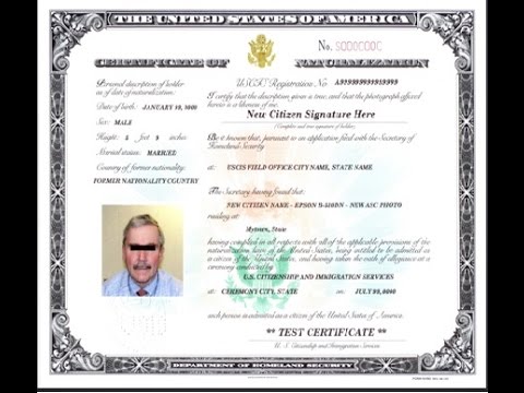 Petition for Naturalization Certificate for State Processing