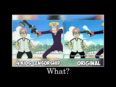 ONE PIECE WITHOUT CENSORSHIP | 4KIDS compare with ORIGINAL