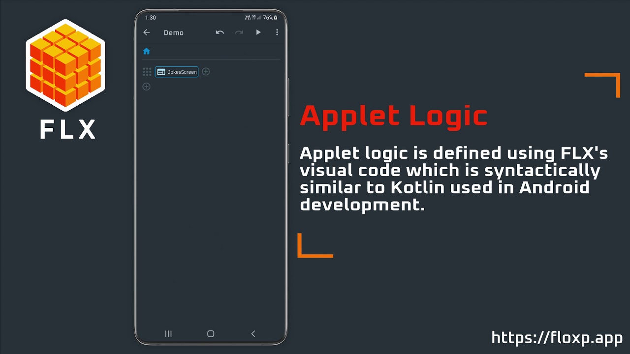 FLX Visual Programming IDE App for Android