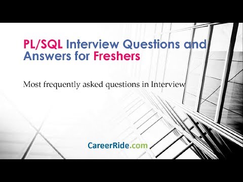 PL/SQL Interview Questions and Answers for Freshers