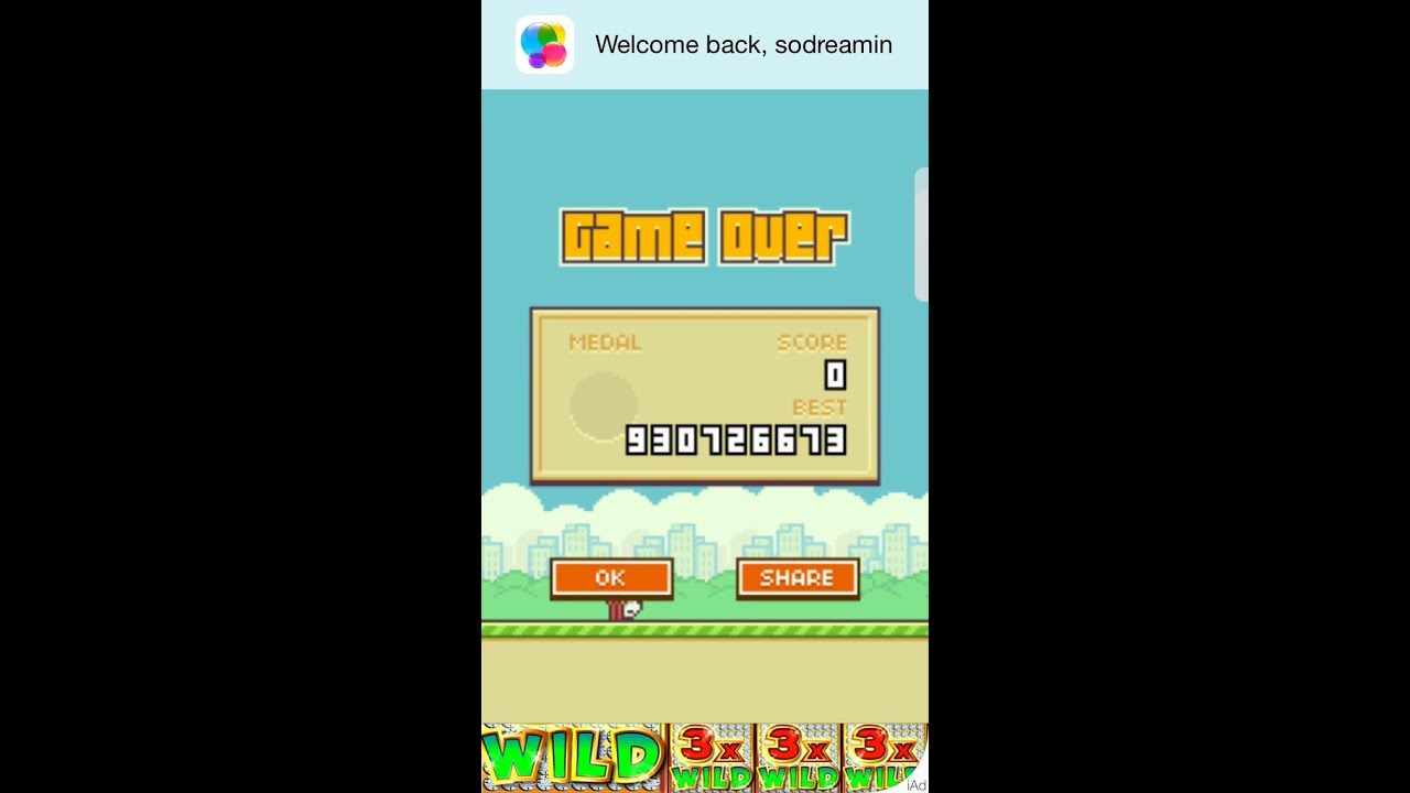 Flappy Bird High Score Cheat Hack (jailbreak required)