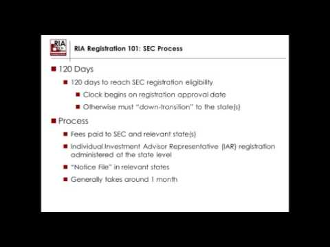 Registered Investment Advisor (RIA) Registration 101