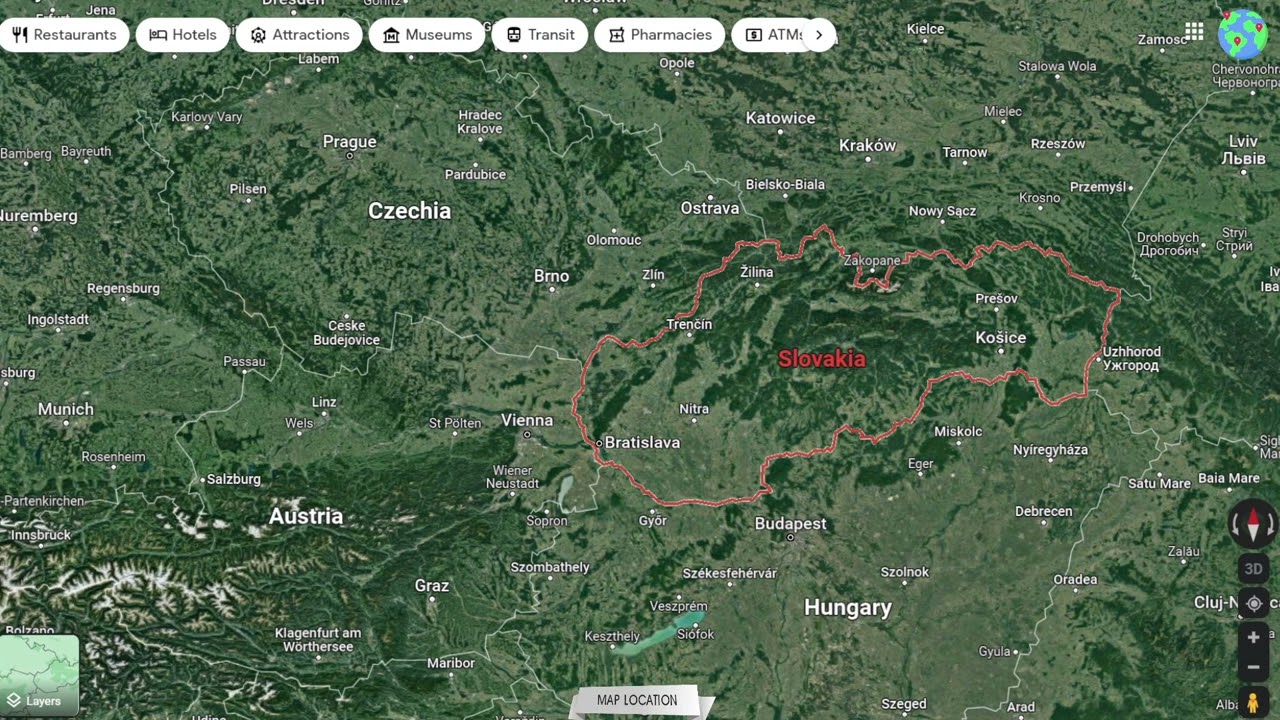 Where on the map - Slovakia