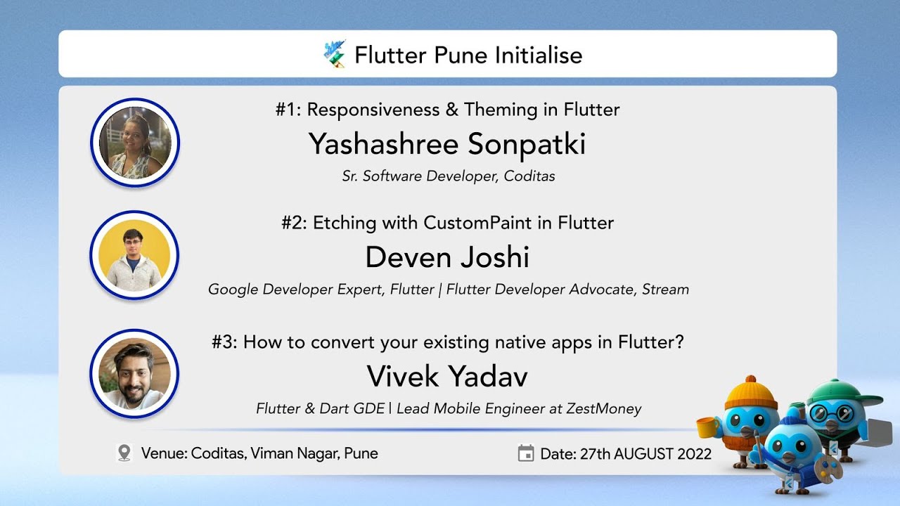 Initialise | Flutter Pune | Flutter Community | CODITAS