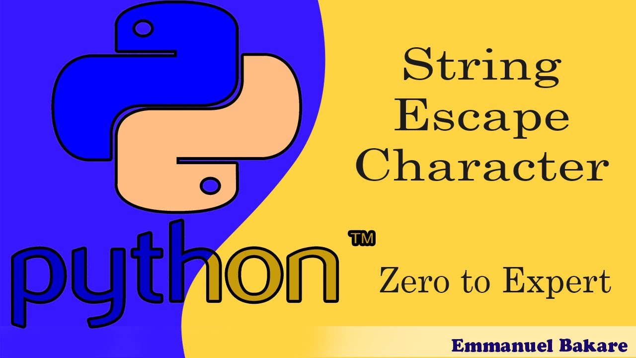12 - Python  String Escape characters
