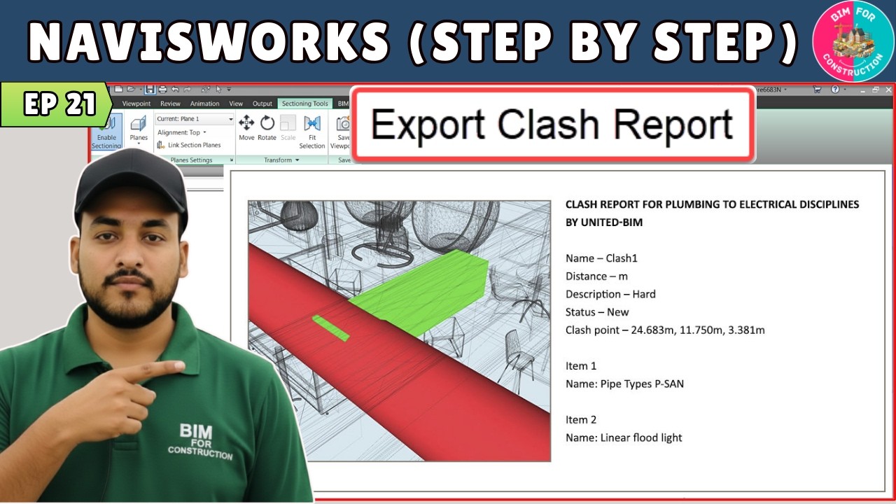 #21 Navisworks Tutorial: Export Clash Report From Navis