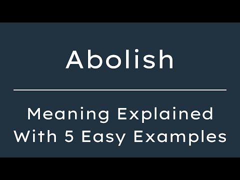 Abolish Meaning in English With 5 Example Sentences, Abolish Meaning in English