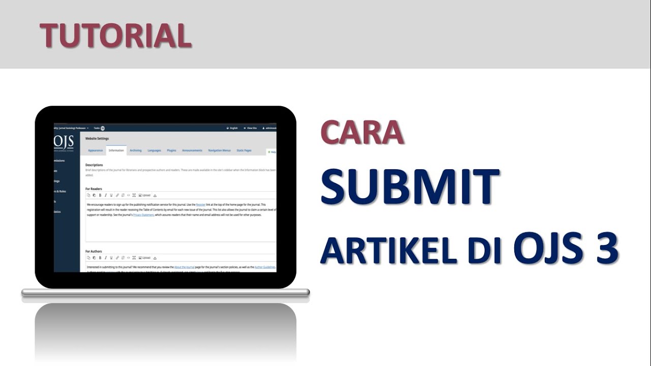 Cara Submit Artikel di Open Journal System (OJS) 3