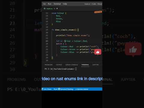 learn rust along with me | enums in rust #tutorial #rustlang #rustprogramming #rust @CodeasByteS