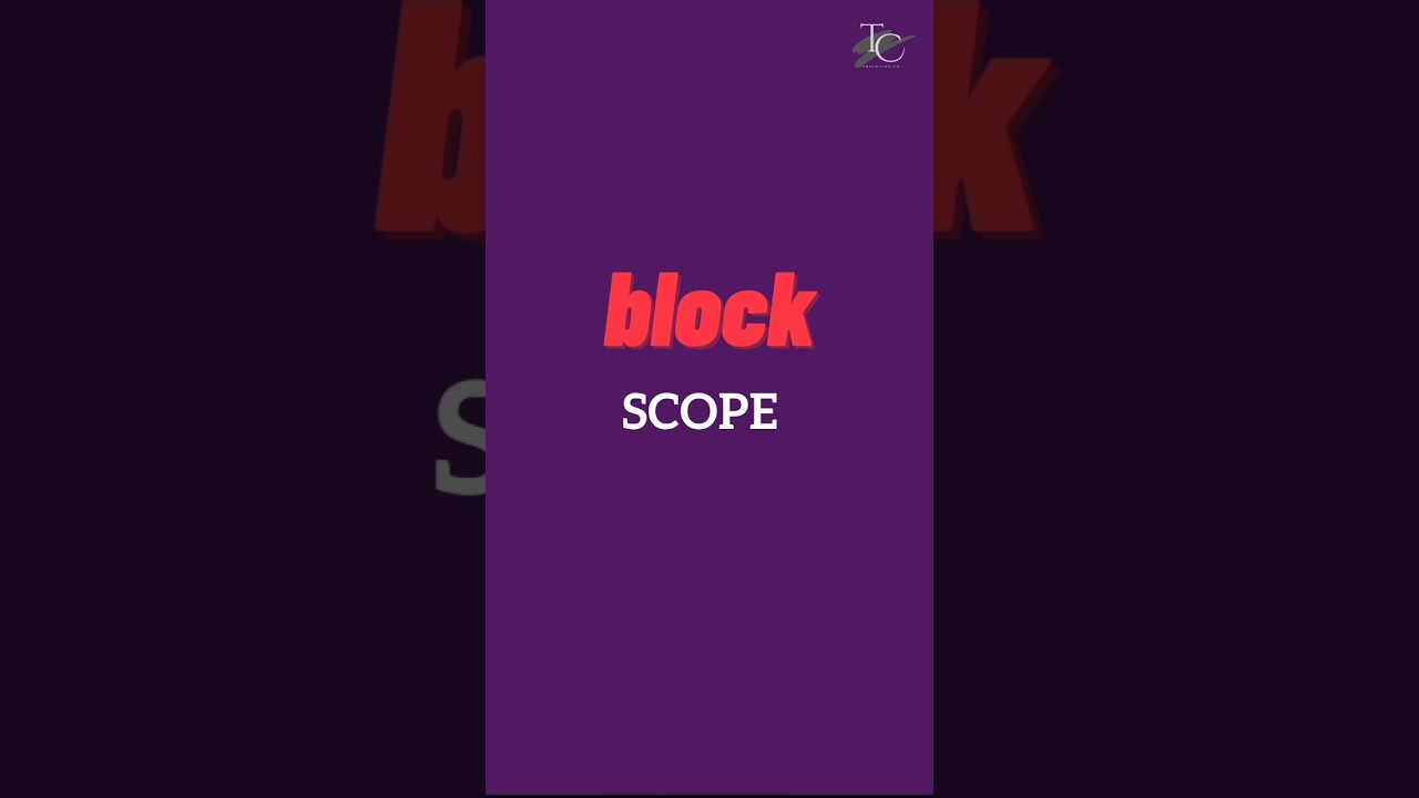 block scope in JavaScript | scope in JavaScript part 2 | JavaScript Tutorial in 1 minutes #21