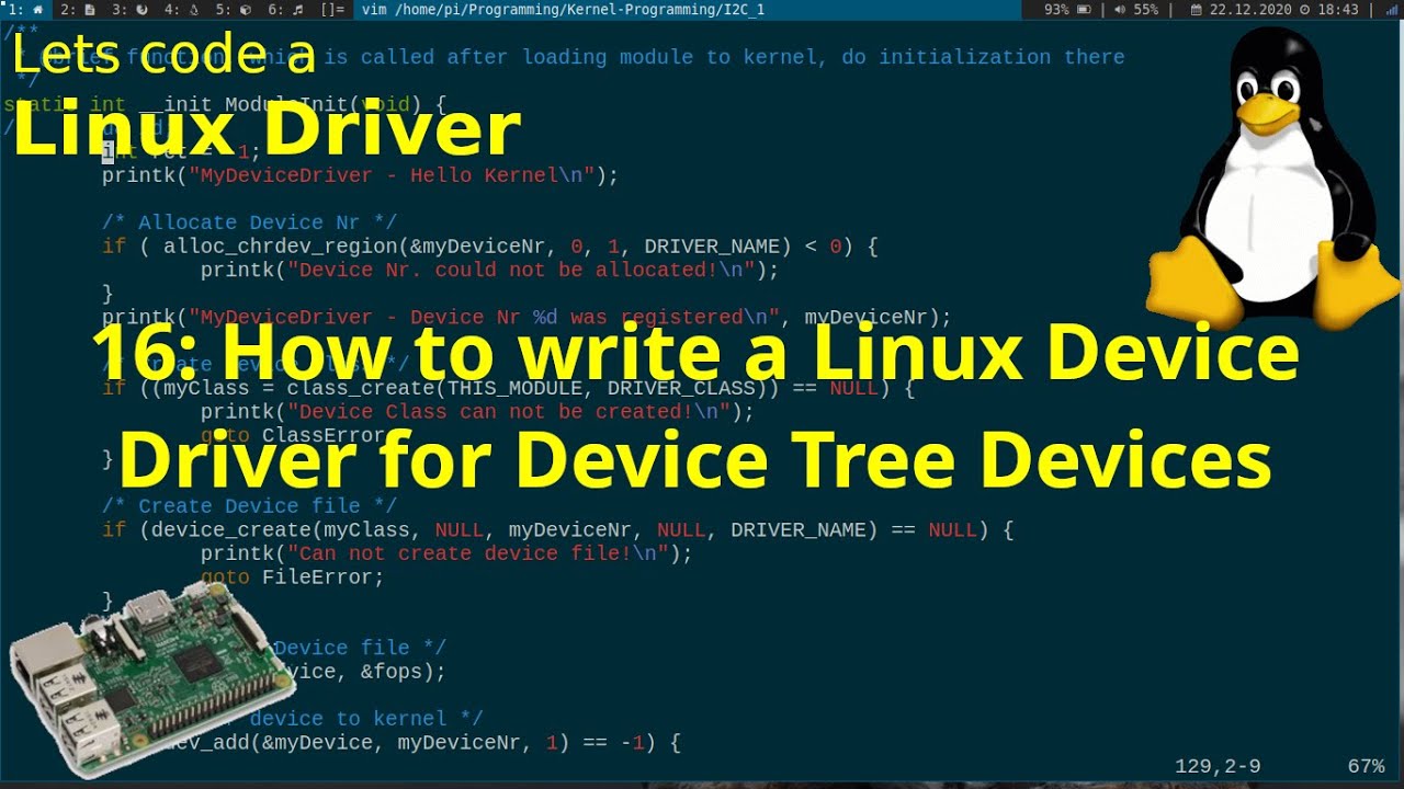 Let's code a Linux Driver - 16: How to write a Linux Device Driver for a Device Tree Devices