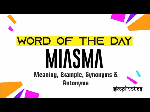 Word of the Day - Miasma I Meaning, Pronunciation, Example, Vocab Builder