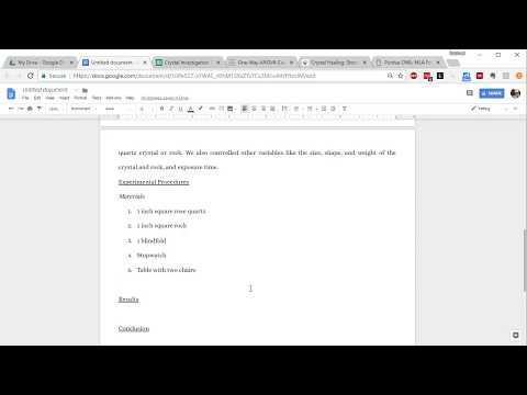 Writing a Lab Report: The Experimental Procedures