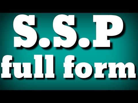 SSP full form || SSP || full form || SSP meaning