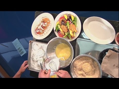 Yardbird Smoked Meats Chef cooks Fried Green Tomatoes