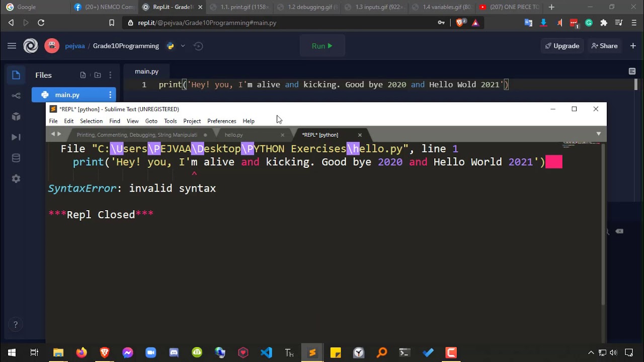 04 - Debugging Errors in Python