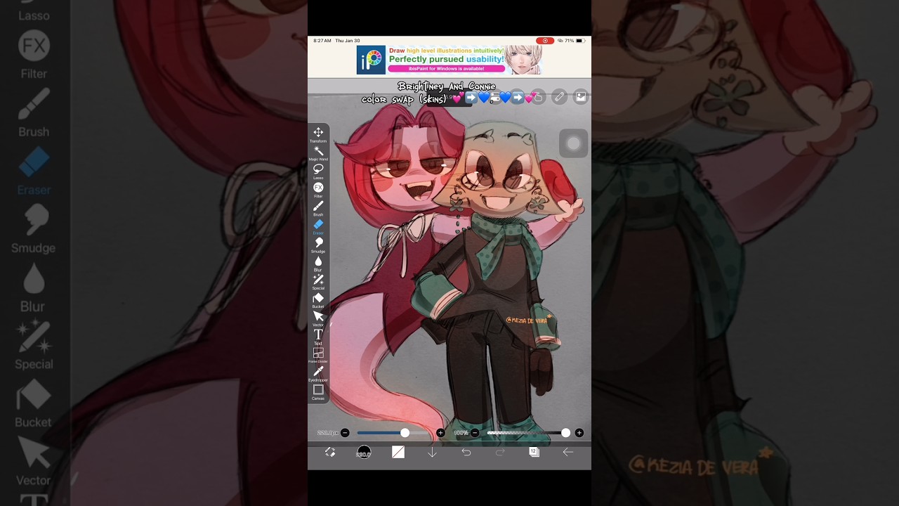 Color swap 💗💙🔄💙💗 #dandysworld #dandysworldroblox #robloxart #shorts #trending #ibispaintx