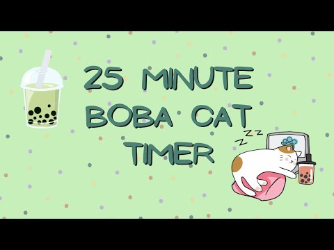 25 Minute Boba Tea Cat Timer 💚