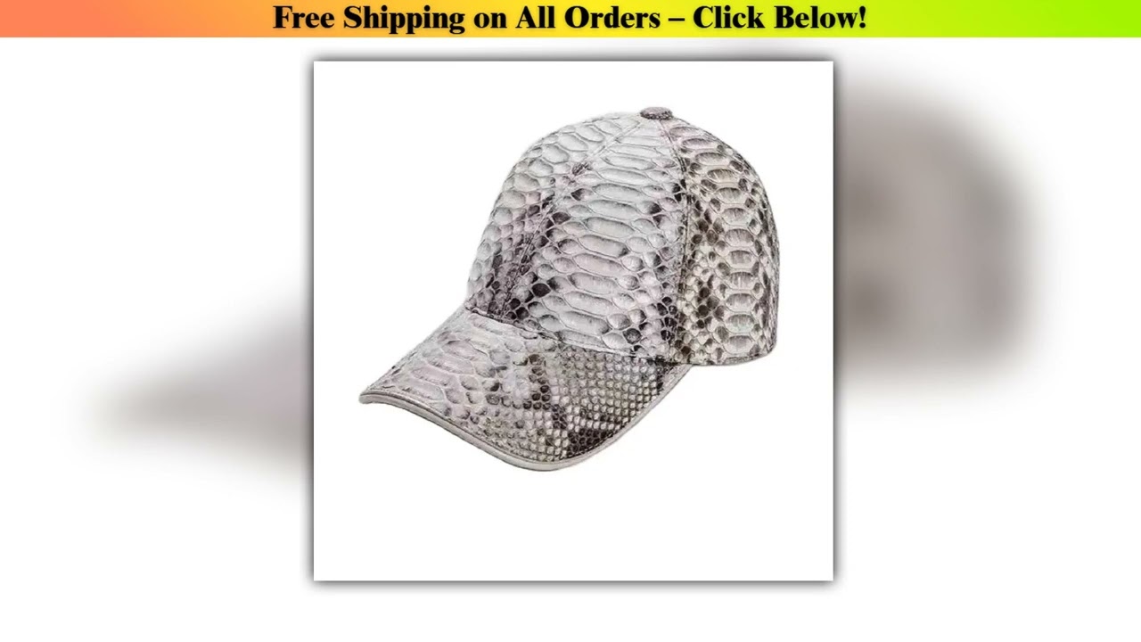 2025 new arrival Real python skin baseball cap Genuine leather sun hat PDD003 Premium Quality