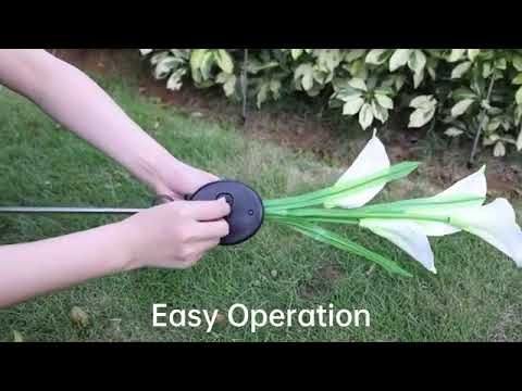 Home decor ideas... Solar Pathway Lily Lights for outdoor..link in description