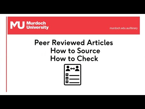 How to Source Peer Reviewed Articles