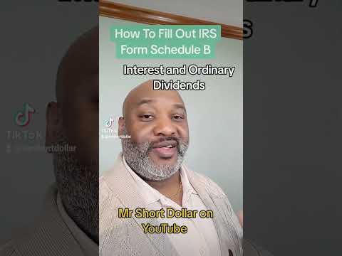 How To Fill Out IRS Form Schedule B #irs #tax #irsform #2024