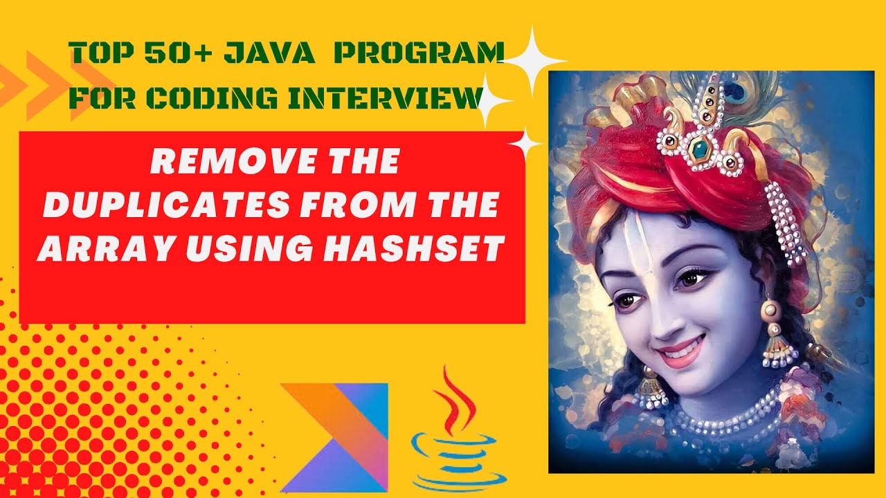 Java Program to Remove the duplicate element in the array using HashSet