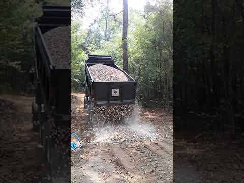 Gravel driveway -Three inch stone for the base.