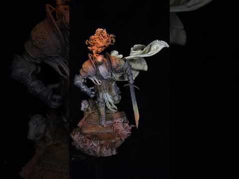 Painting The Forlorn Emperor Day 16 of Painting With Ink Everyday #minipainting #dnd #mini #shorts