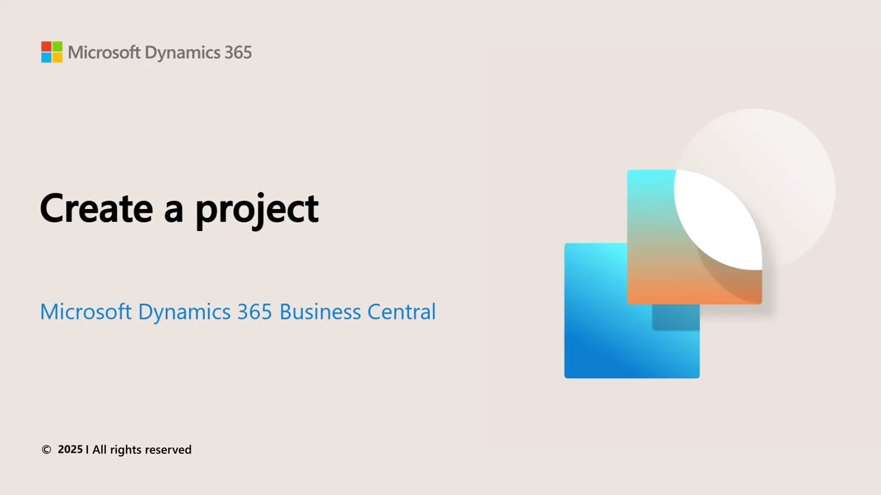How to create projects in Business Central