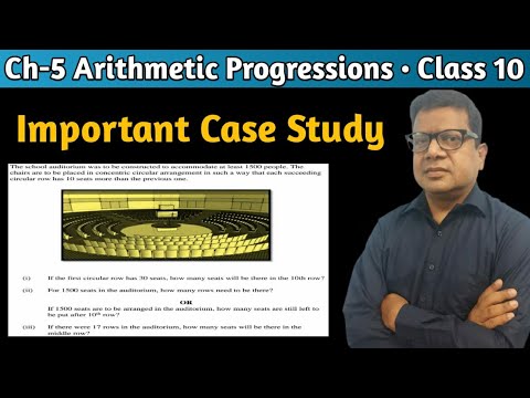 The school auditorium was to be constructed | Case Study Based on Arithmetic Progression Class 10 M