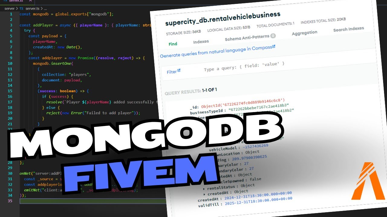 FiveM MongoDb Integration with GitHub src code: Database | MongoDb | Gta 5 | FiveM | JavaScript