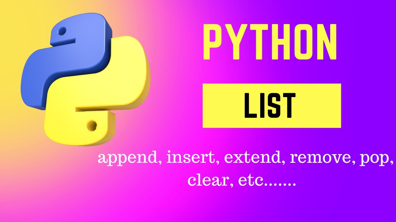 List in Python and List Functions | append, insert, and  pop | Python Tutorials for Beginners