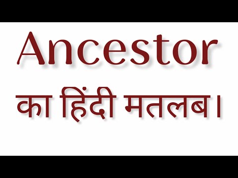 Ancestor meaning in hindi || Ancestor का हिंदी मतलब क्या होता है?||