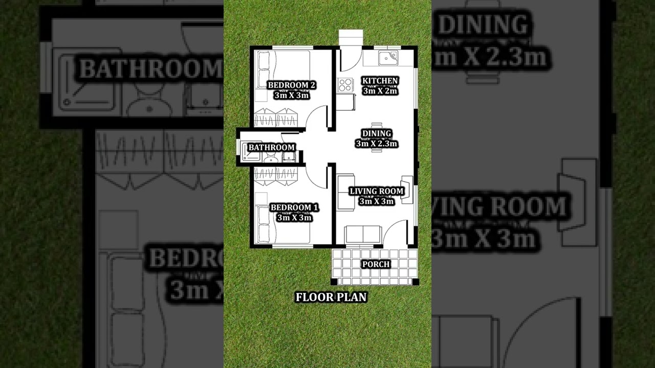 Floor Plan | 2 Bedrooms #floorplan #housedesign #houseplan
