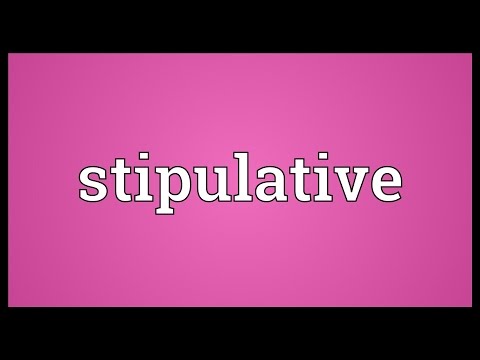 Stipulative Meaning