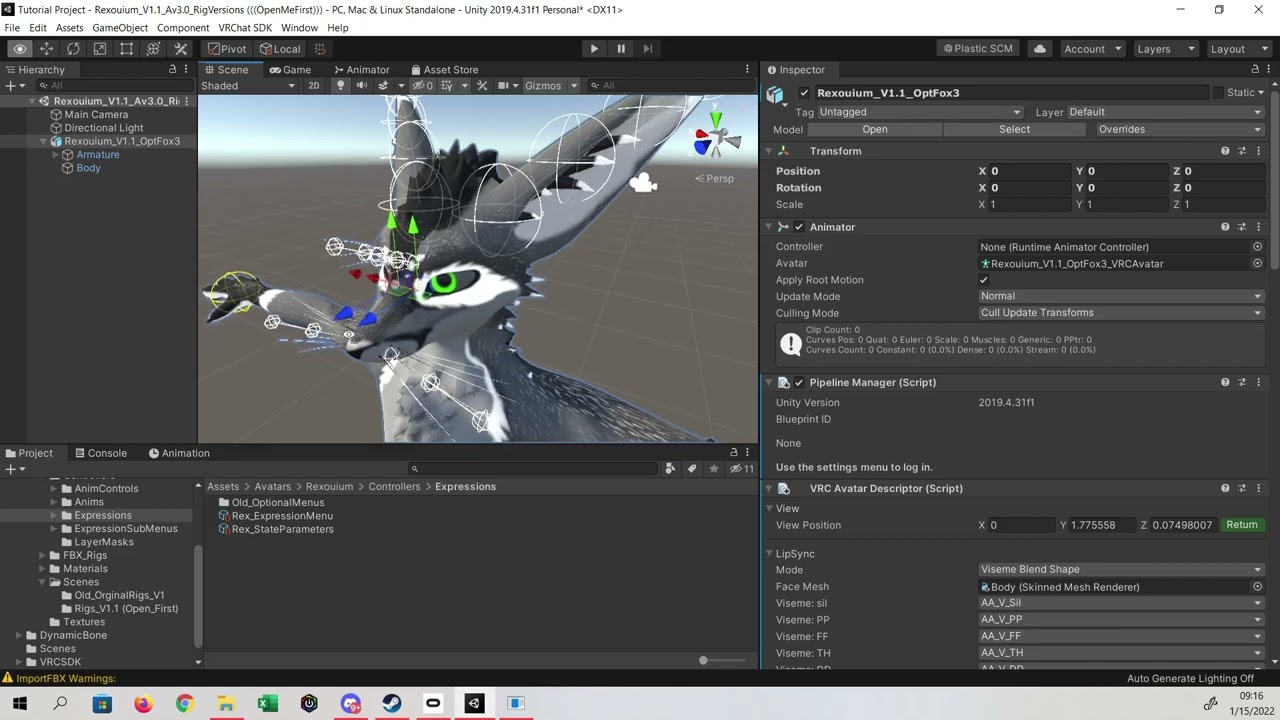 VR Chat Basic Avatar Setup and Upload Tutorial Unity SDK3