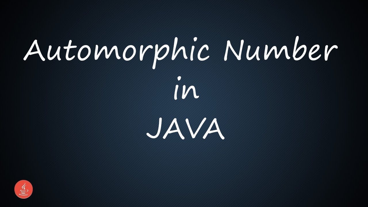Automorphic Number in Java || Bluejcode
