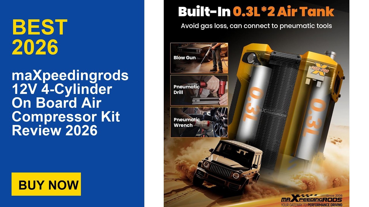 maXpeedingrods 12V 4-Cylinder On Board Air Compressor Kit Review 2026
