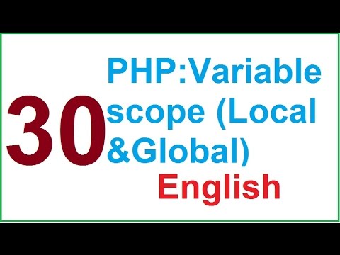 global and local scope in php english-vlr training