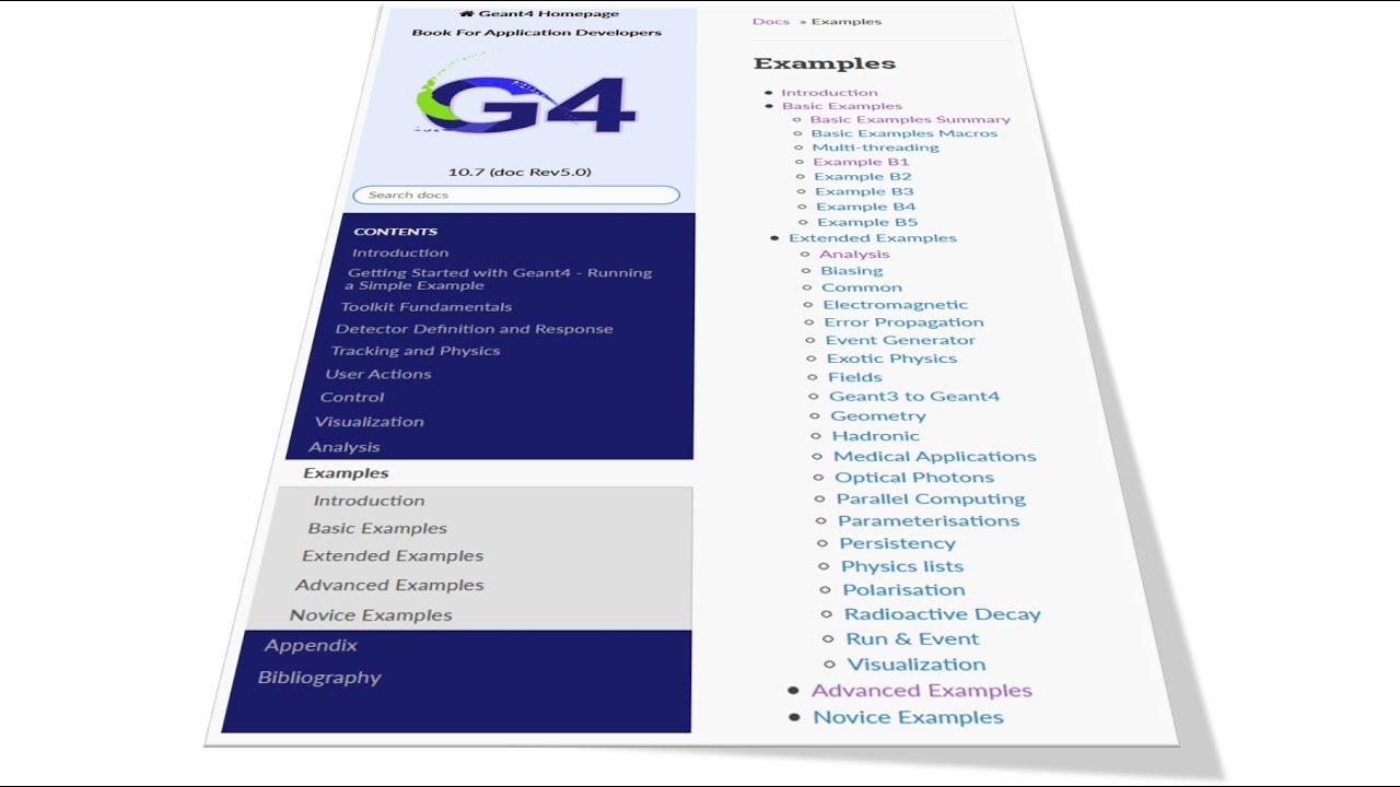 Disassemble Geant4 example basic/B1