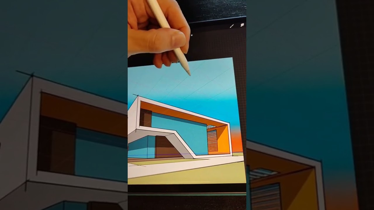 1 hour in 1 minute using #procreate #architecture  #architect